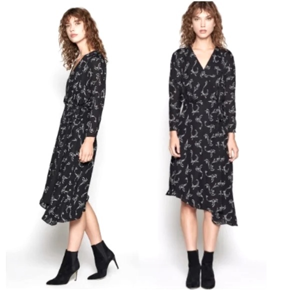 Joie | Dresses | Nwt Joie Acantha Asymmetrical Wrap Silk Dress | Poshmark